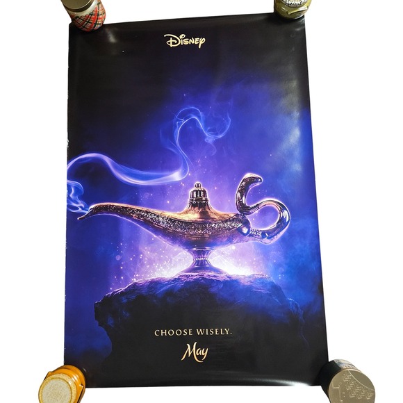 Disney | Art | Aladdin 29 Disney Promo Movie Poster 27x40 Will Smith ...